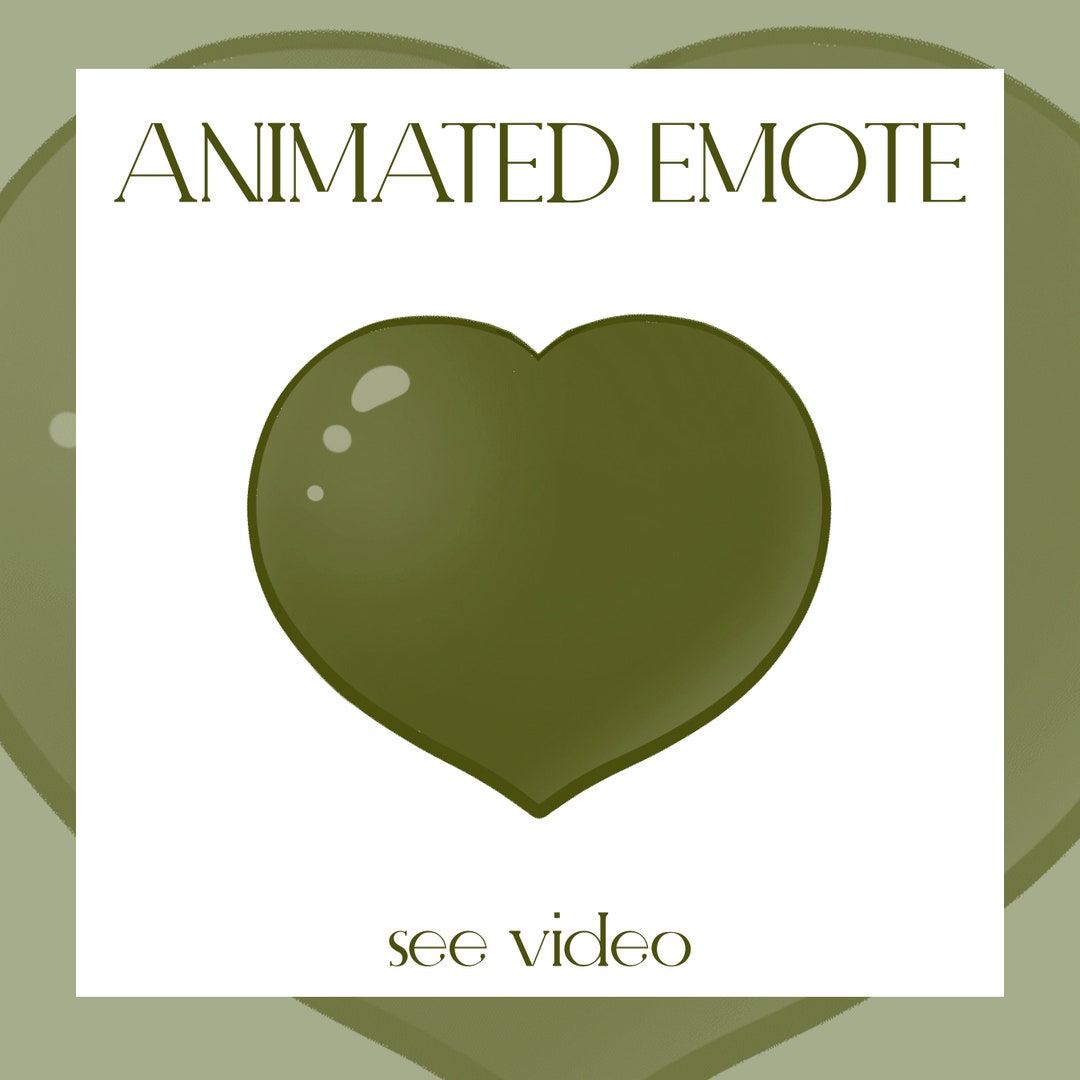 Twitch Animated Emote and Decoration / Light Green Heart Animated ...