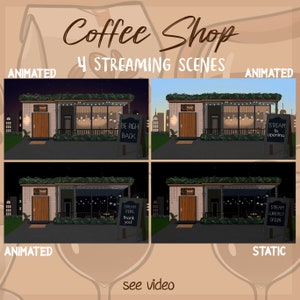 Cozy Coffee Shop Stream Pack for Twitch, Twitch Overlay, Complete ...
