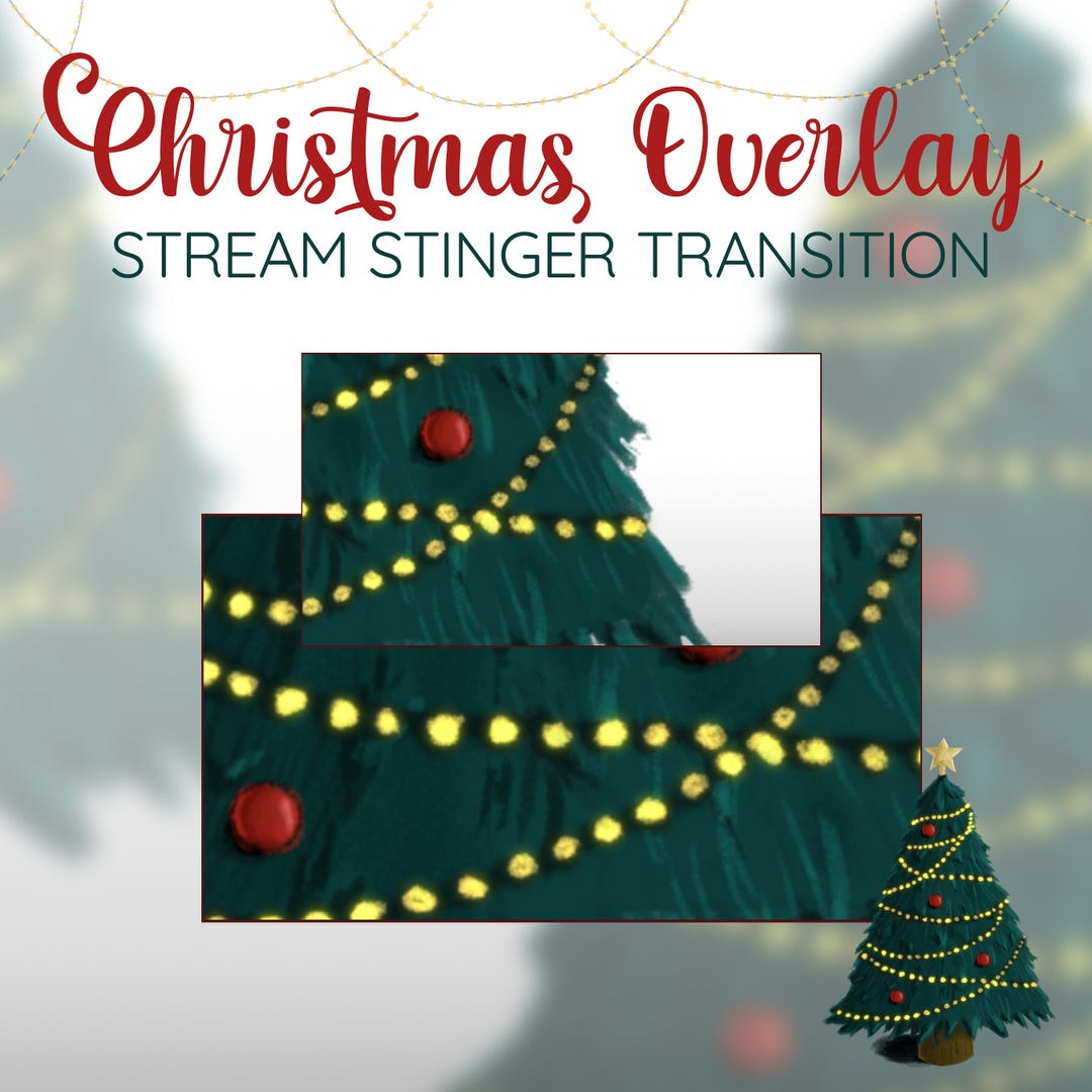 Christmas Tree White Streaming Stinger Transition - Etsy