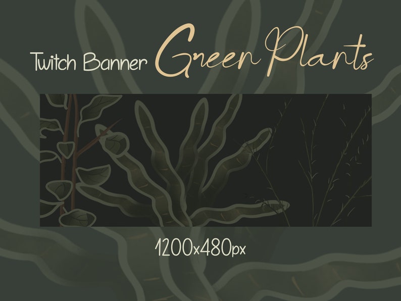 Cute Green Plants Stream Pack for Twitch Complete Streaming - Etsy