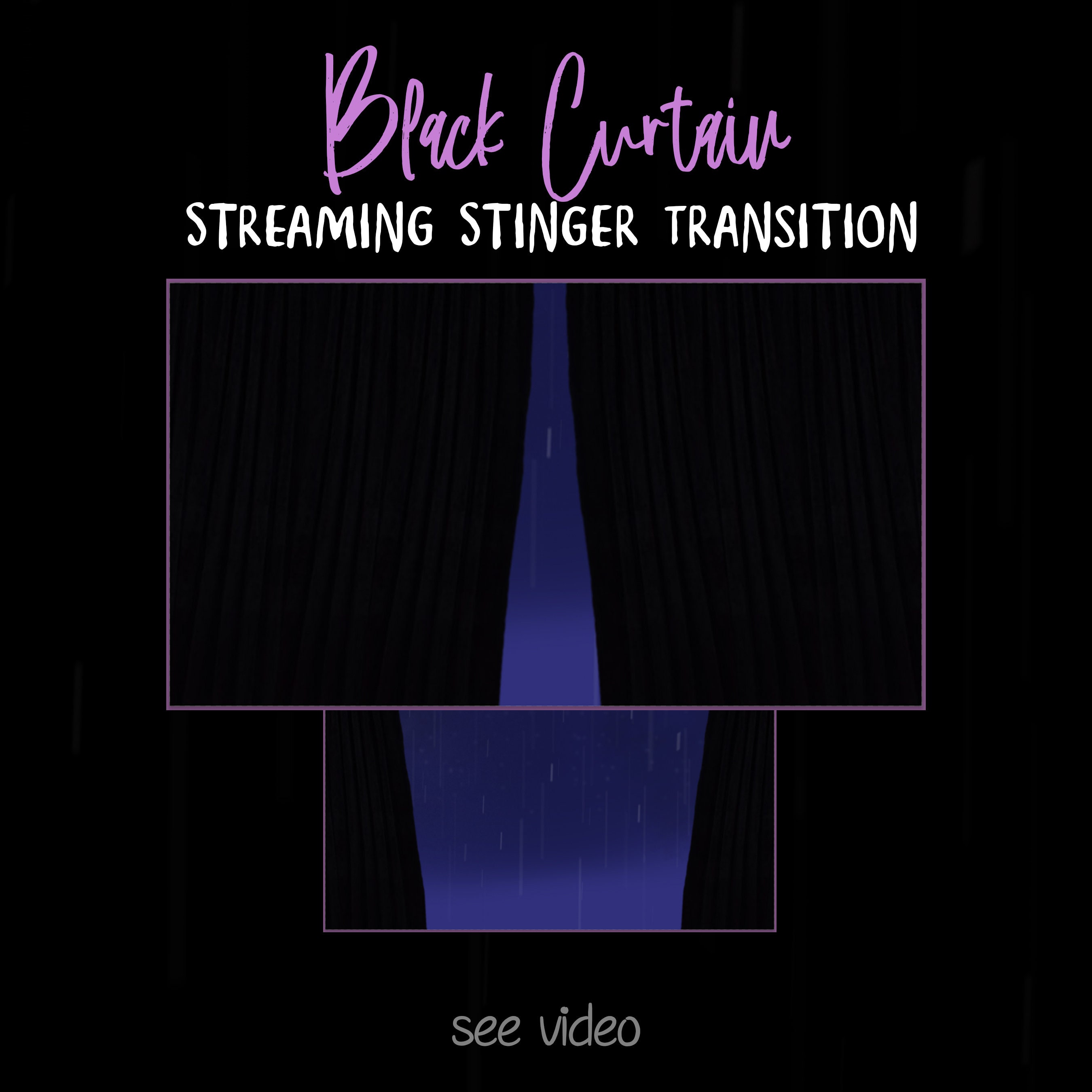 Night Window Stream Overlay Package, Twitch Overlay, Complete Streaming ...