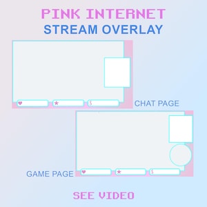 Pink Internet Stream Overlay, Full Page Overlay - Etsy
