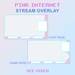 Pink Internet Stream Overlay, Full Page Overlay - Etsy