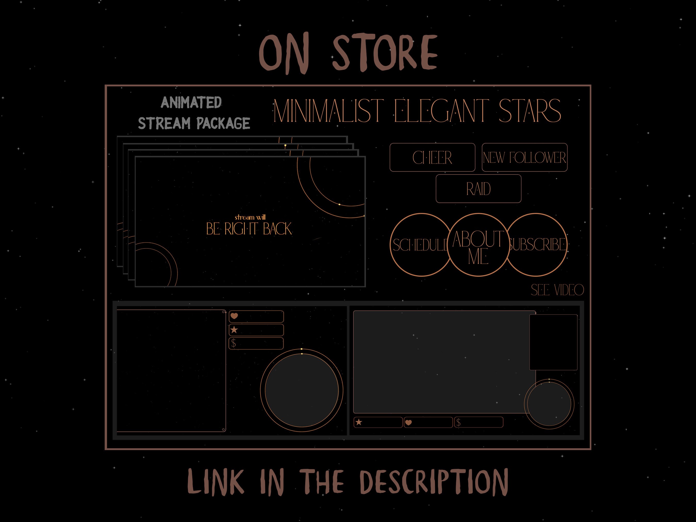 Minimalist Elegant Stars Animated Overlay Celestial Overlay - Etsy