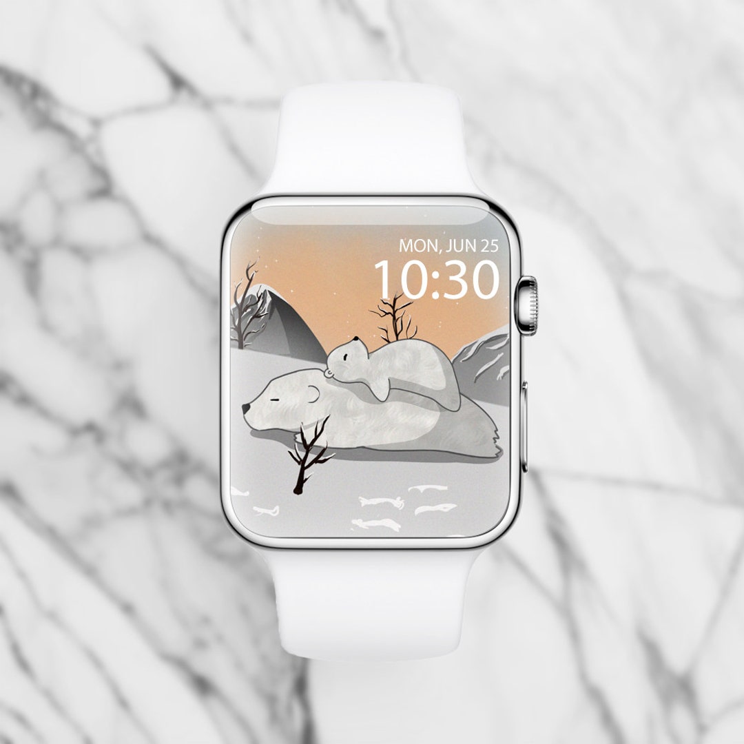 Cute Snow Apple Watch Face Wallpaper, Aesthetic Smartwatch Background ...