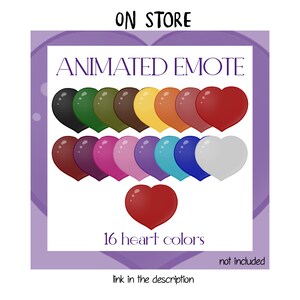 Light Blue Heart Animated Emote: Twitch, Discord, GIF (digital Download ...