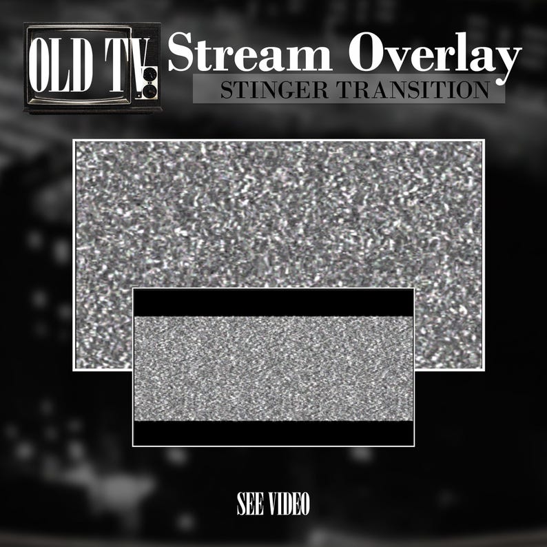 Old TV Cinema Stream Overlay Package: Animated Twitch Screens - Etsy