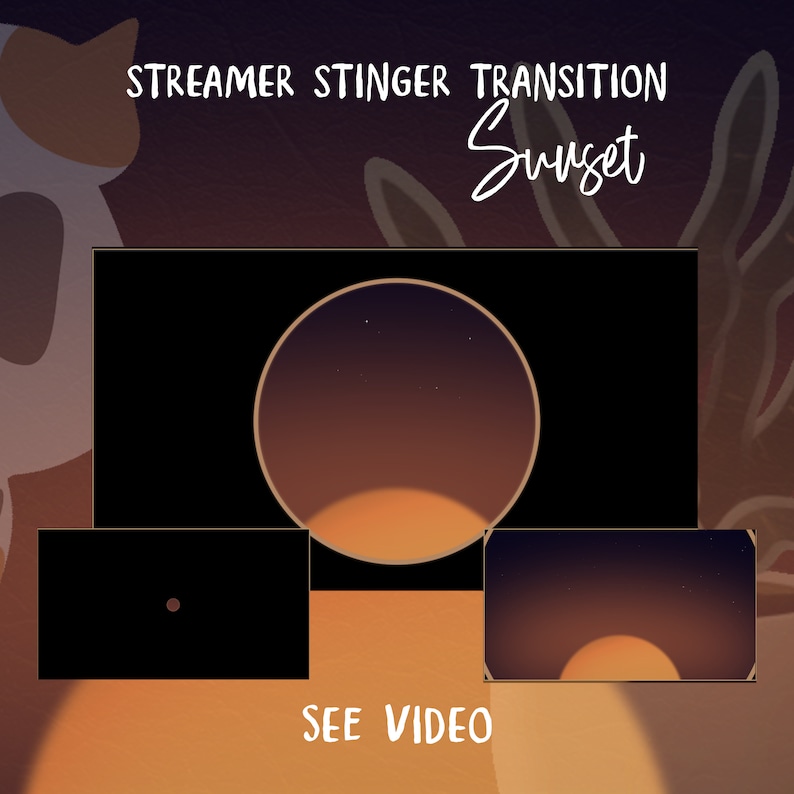 Cat, Plants, and Coffee Evening Stream Pack for Twitch, Twitch Overlay ...