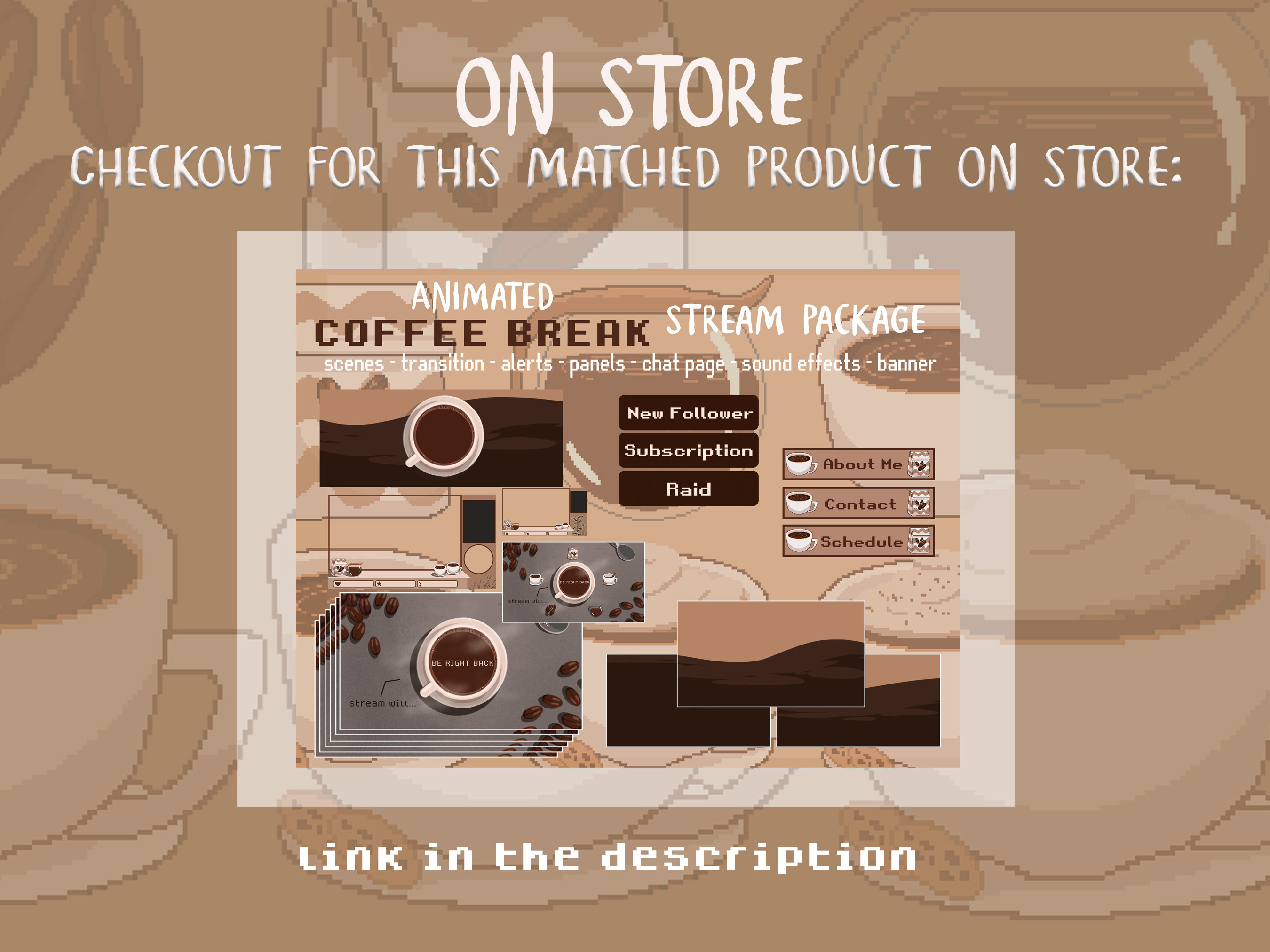 8 PIXEL ART COFFEE Twitch Sub Badges / Cheer Bit Badges / Emote ...