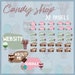 Cozy Candy Shop Stream Pack for Twitch, Twitch Overlay, Complete ...