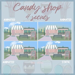 Cozy Candy Shop Stream Pack for Twitch, Twitch Overlay, Complete ...
