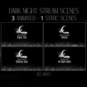 Dark Moon Stream Pack for Twitch, Twitch Overlay, Complete Streaming ...