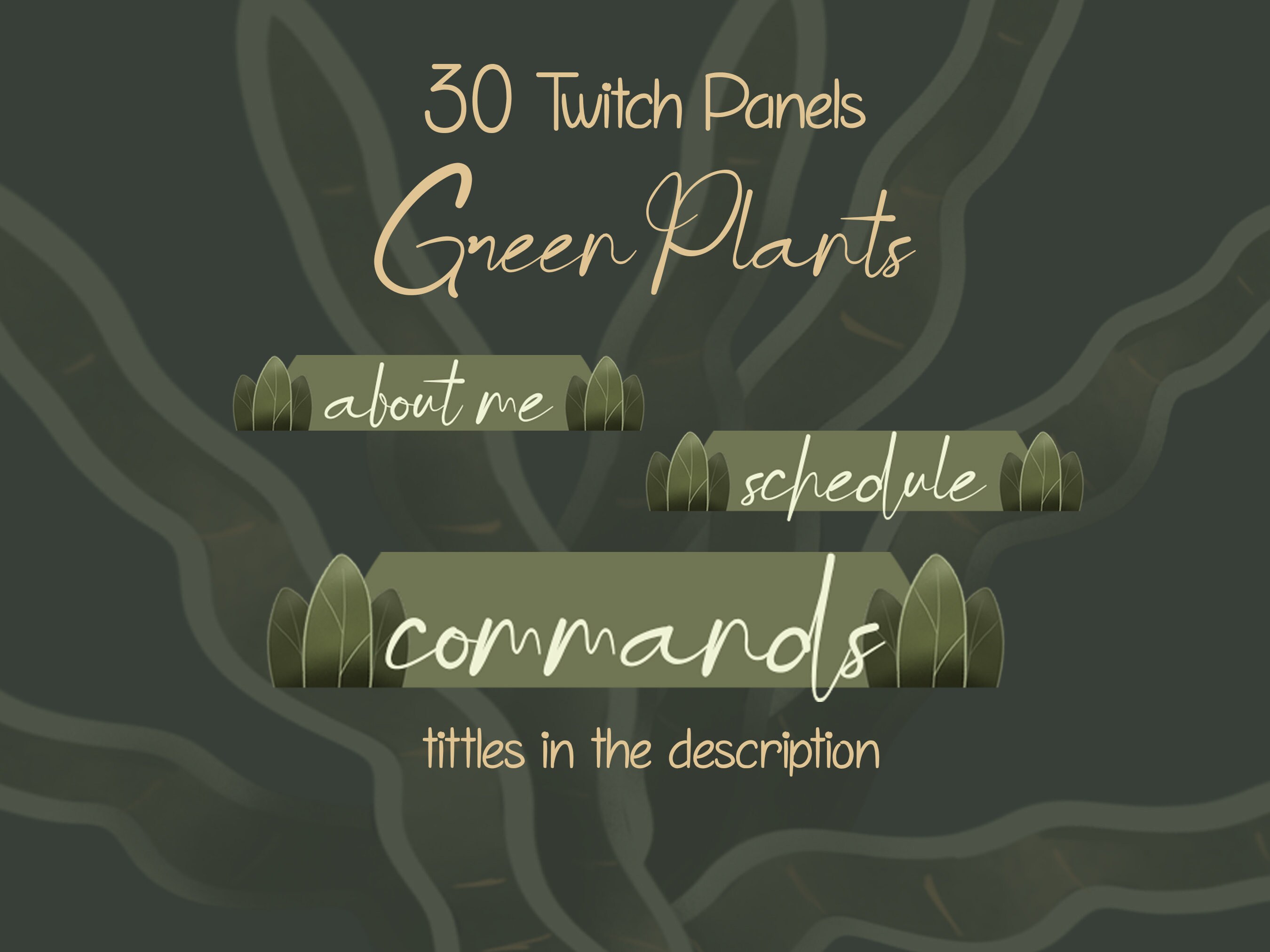 Cute Green Plants Stream Pack for Twitch Complete Streaming - Etsy