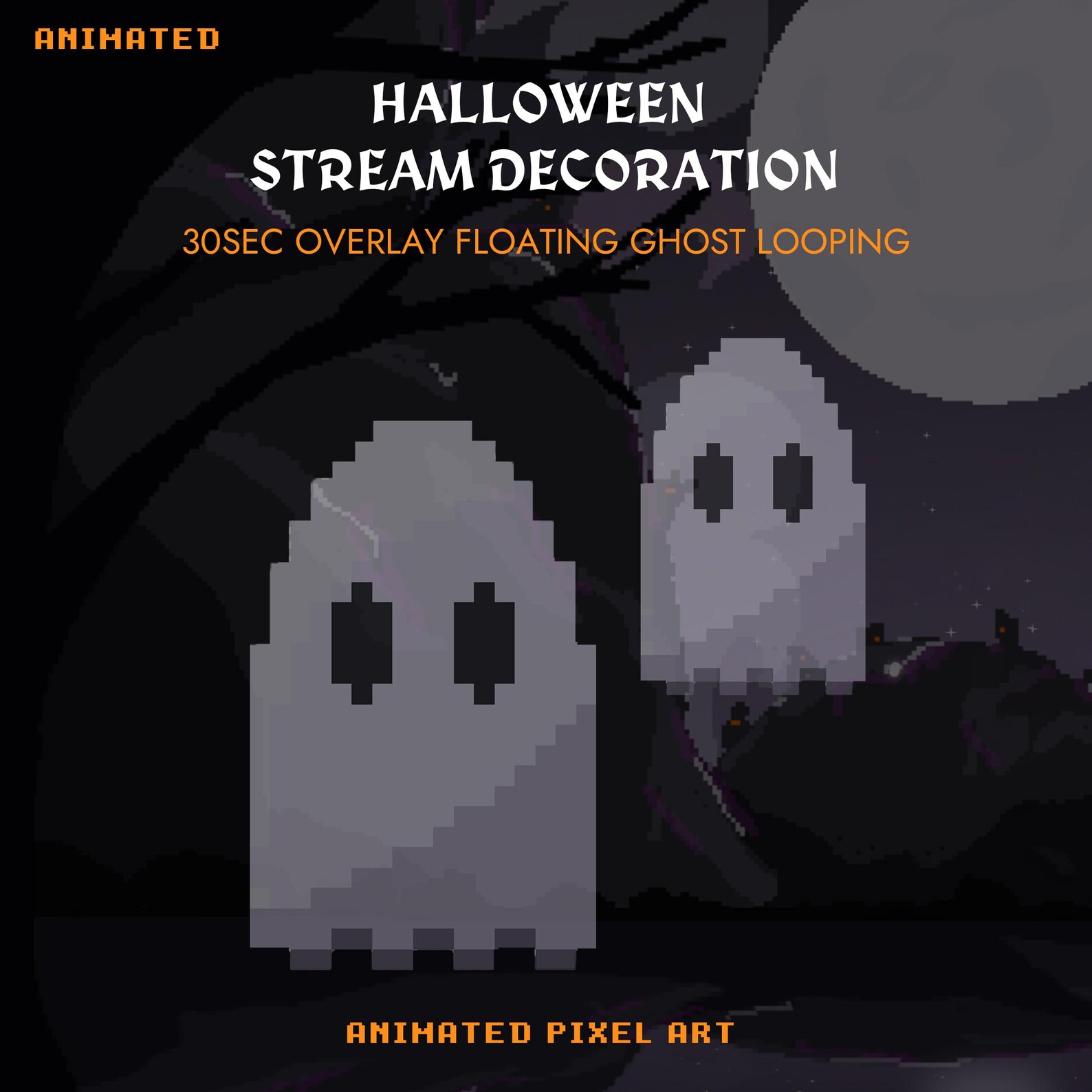 Halloween Stream Overlay - Halloween Lights - Animated Decorations ...