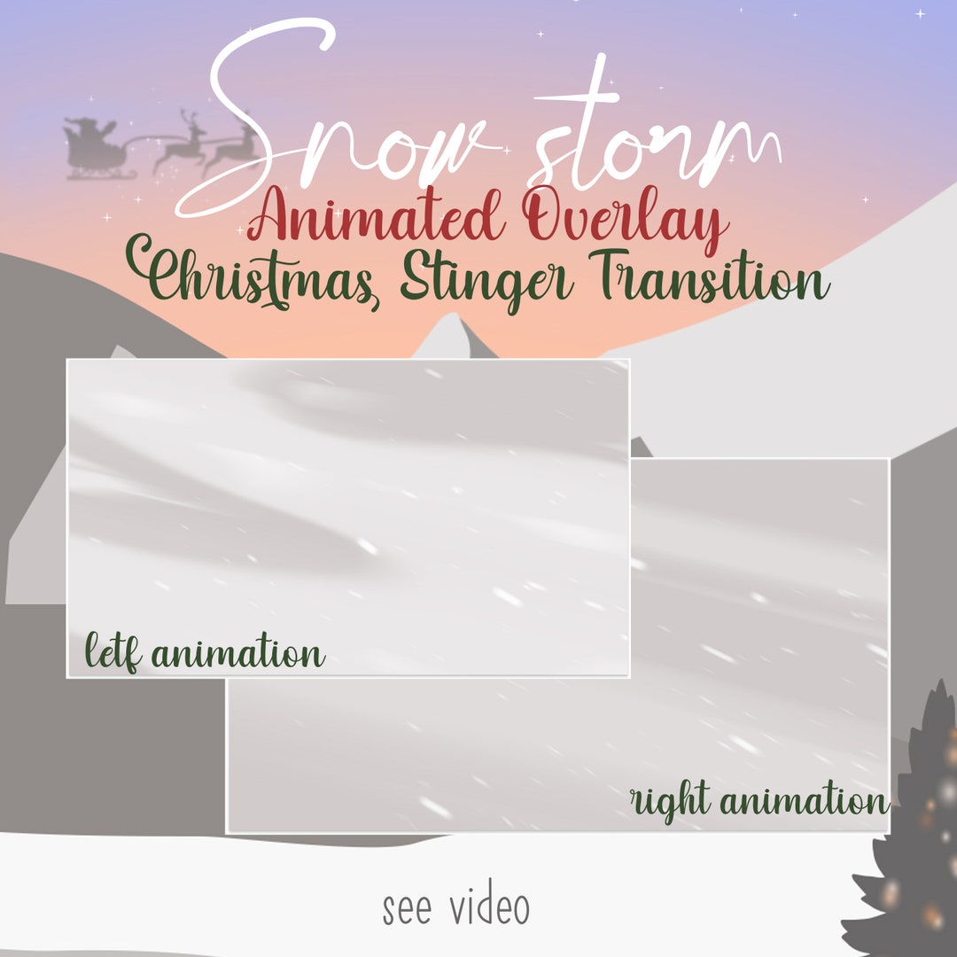 Christmas Stream Overlay Stinger Transition, Winter Storm Streaming ...