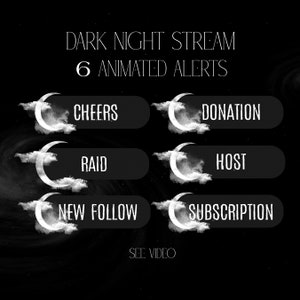 Dark Moon Stream Pack for Twitch, Twitch Overlay, Complete Streaming ...