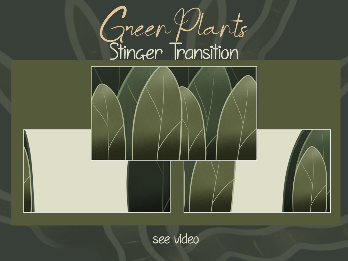 Cute Green Plants Stream Pack for Twitch Complete Streaming - Etsy