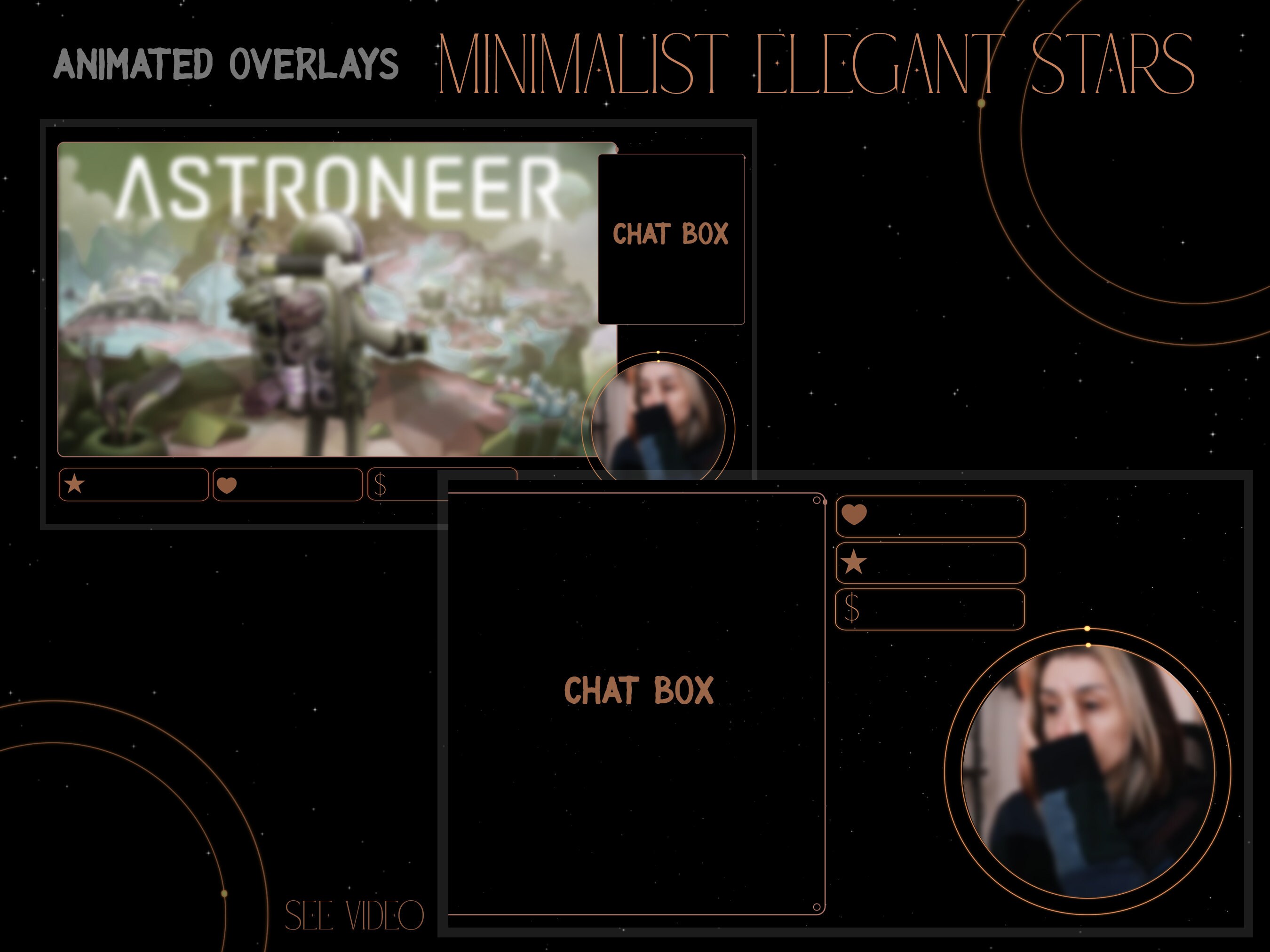 Minimalist Elegant Stars Animated Overlay Celestial Overlay - Etsy