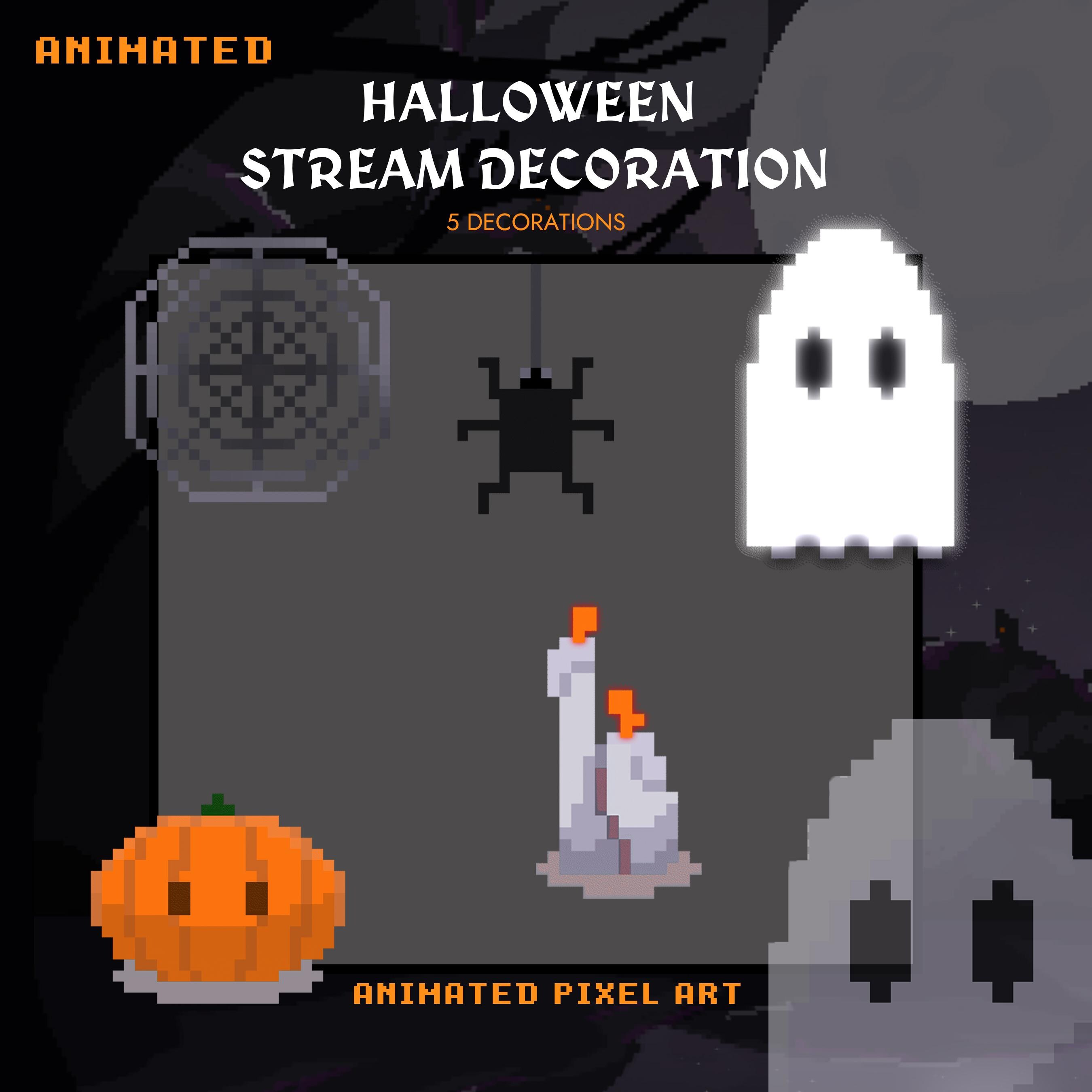 Halloween Stream Overlay - Halloween Lights - Animated Decorations ...