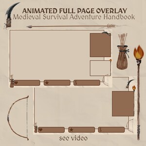 Medieval Survival Stream Twitch Overlay Package Survival Handbook ...