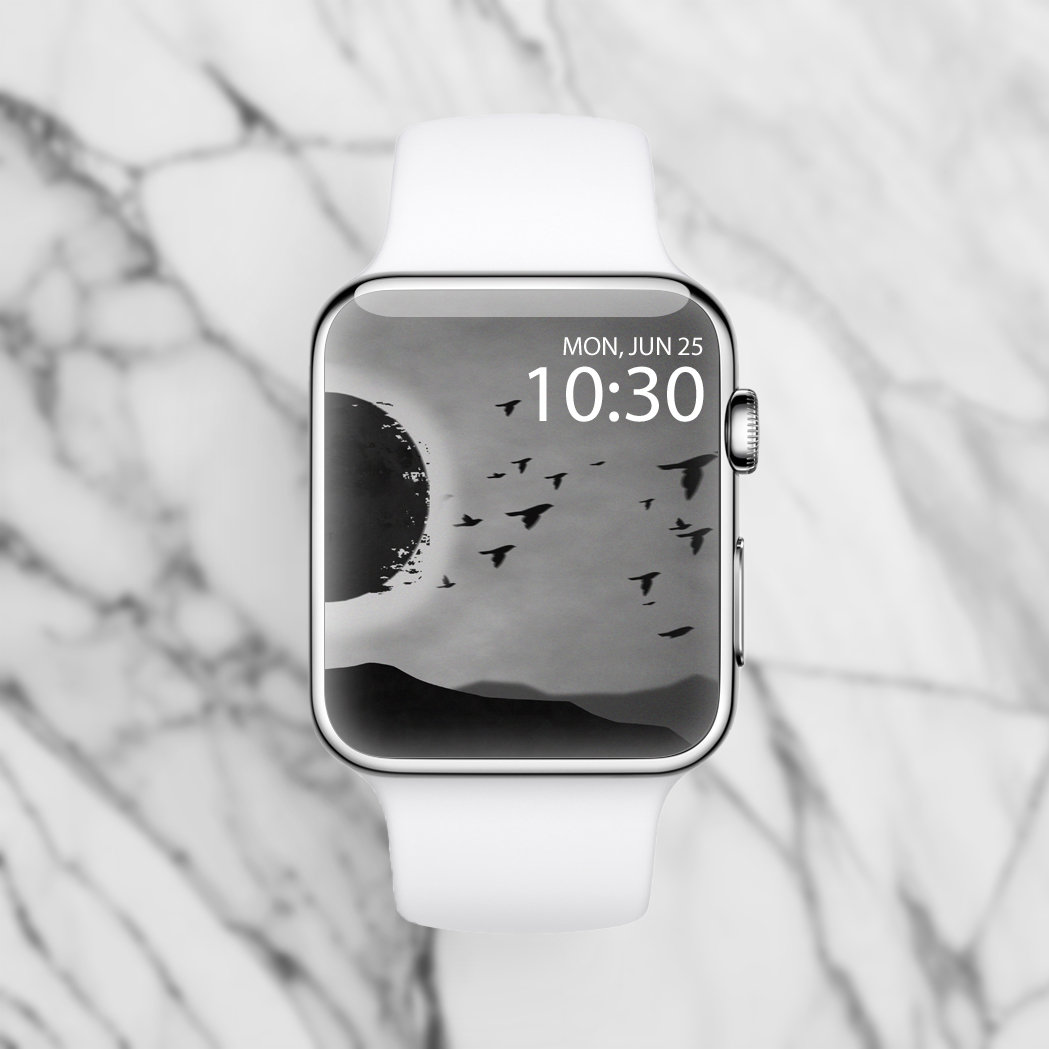 Raven Moon Watch Face Wallpaper, Aesthetic Smartwatch Background, Smart ...