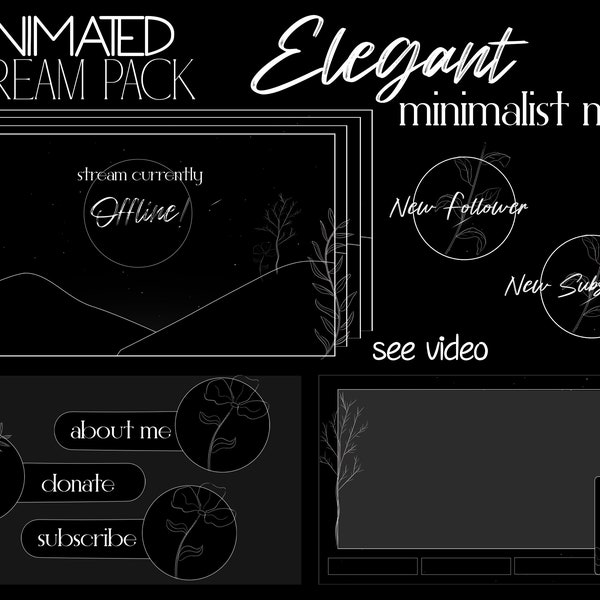 Minimalist Twitch Overlay - Etsy