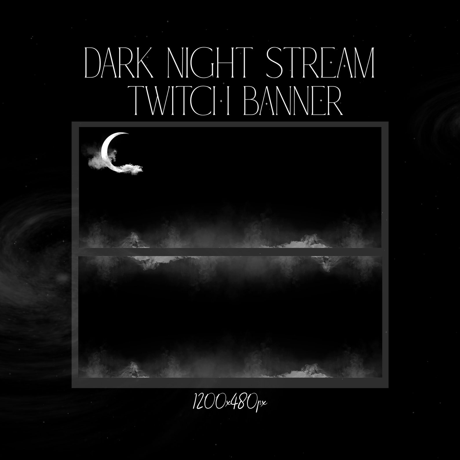 Dark Moon Stream Pack for Twitch, Twitch Overlay, Complete Streaming ...