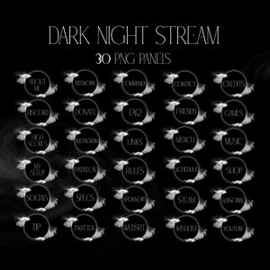 Dark Moon Stream Pack for Twitch, Twitch Overlay, Complete Streaming ...