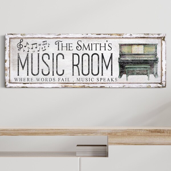 Music Note Canvas Room Decor - Etsy