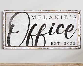 Office Wall Name Sign - Etsy