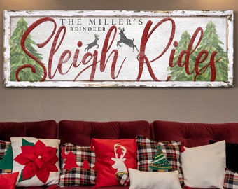 Large Sleigh Rides Sign - Etsy