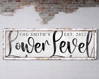 Rustic Lower Level Sign - Etsy