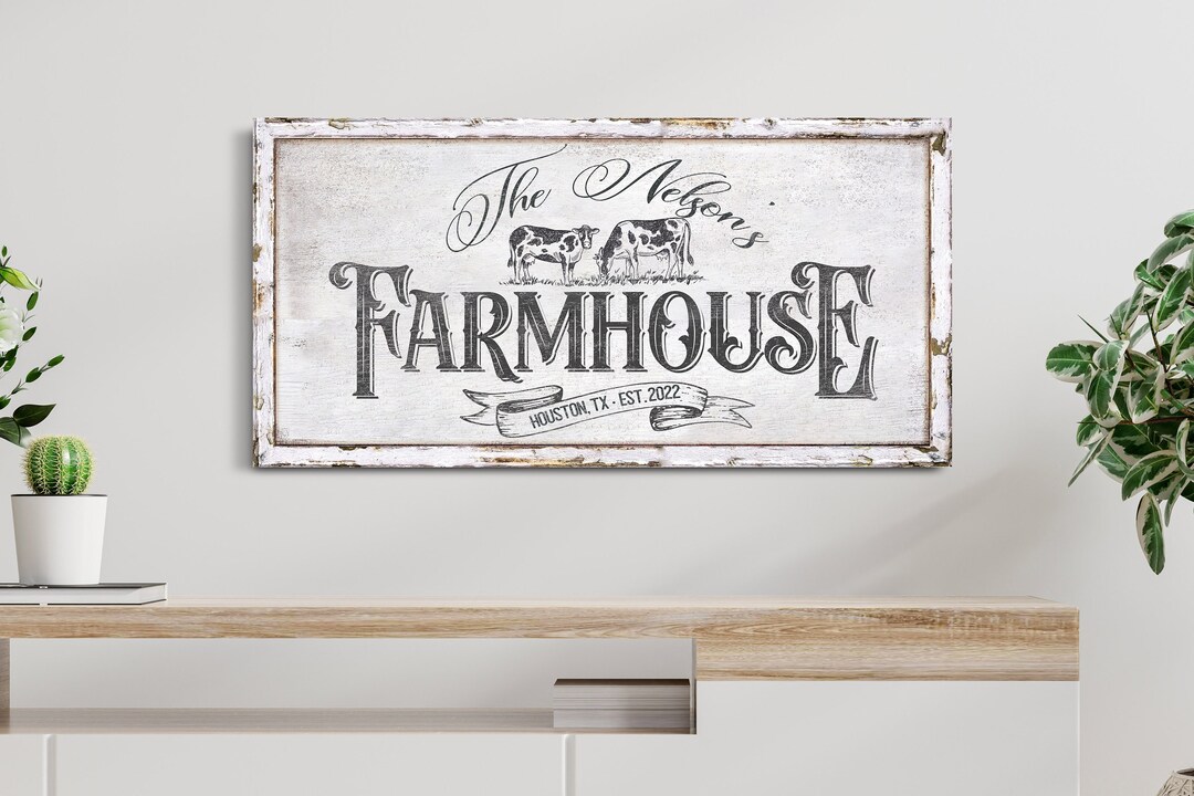 Custom Farmhouse Decor Farmhouse Sign Unique Farm Life Custom Family ...