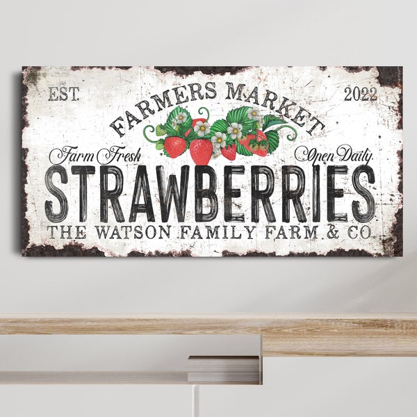 Strawberry Farm Sign - Etsy