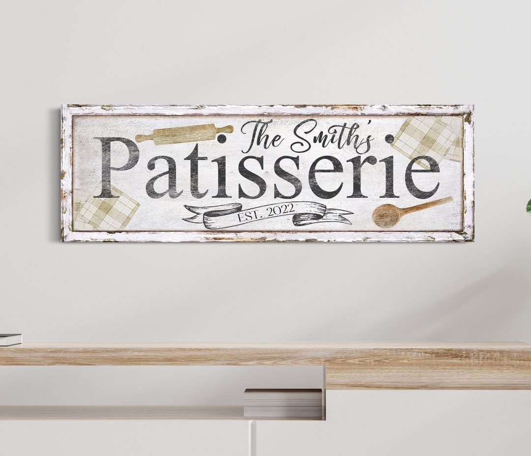 Personalized Patisserie Sign Patisserie Shop Bake Shop Baking Sign ...