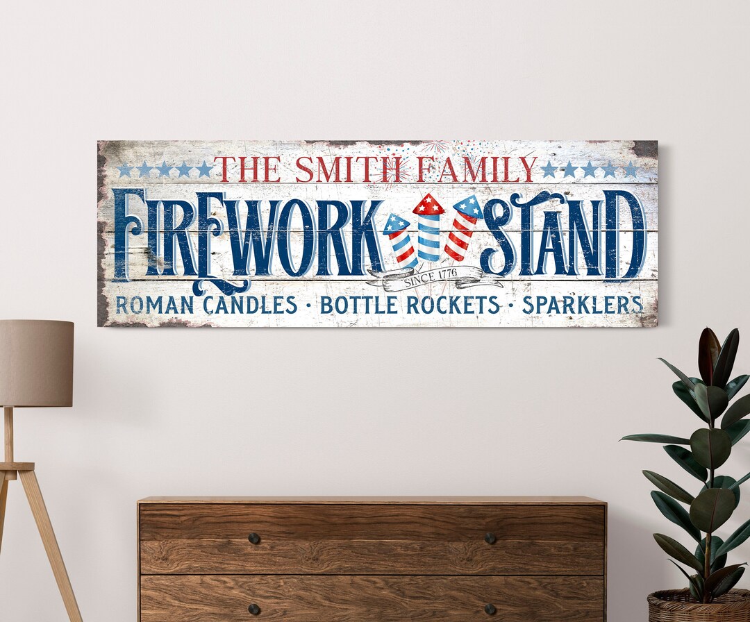 Personalized Firework Stand Sign Custom Modern Farmhouse With - Etsy