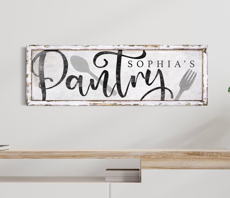 Personalized Pantry Sign Custom Kitchen Wall Decor Dining - Etsy