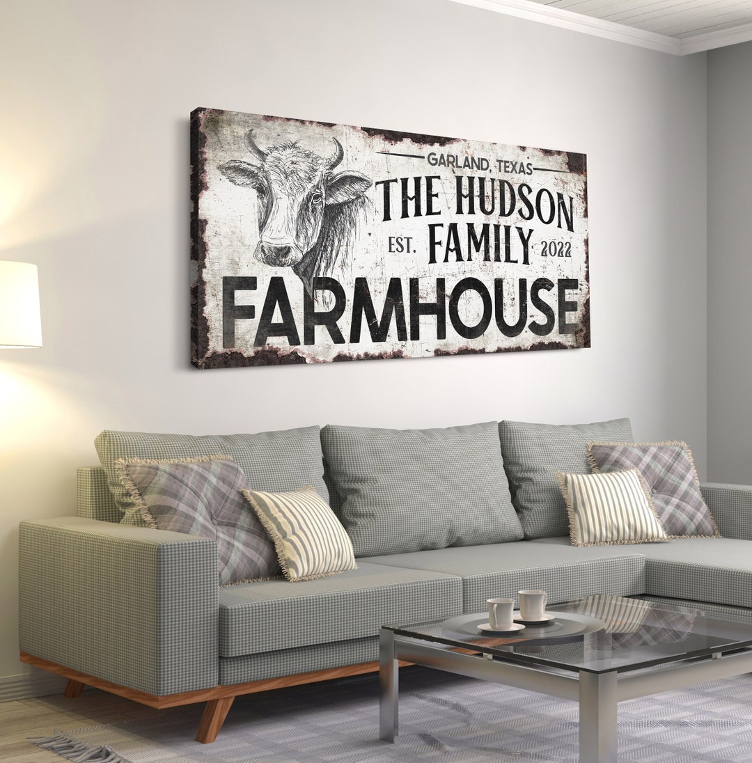 Personalized Farmhouse Sign Family Name Farm Wall Hangings - Etsy