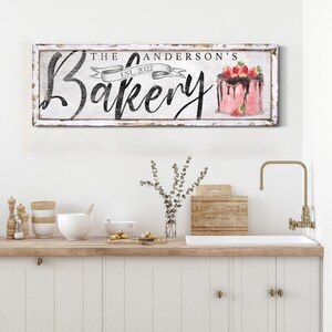 Bakery Sign Bake Shop Decor Kitchen Signs Personalized Gifts for Mom ...