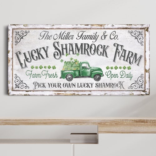 Custom Clover Farm Sign St. Patrick's Day Sign Shamrock - Etsy
