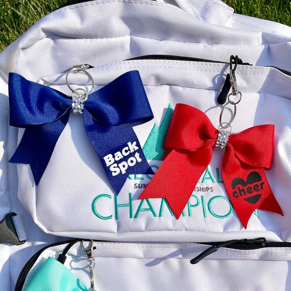 Cheer Bow Key Chain - Etsy