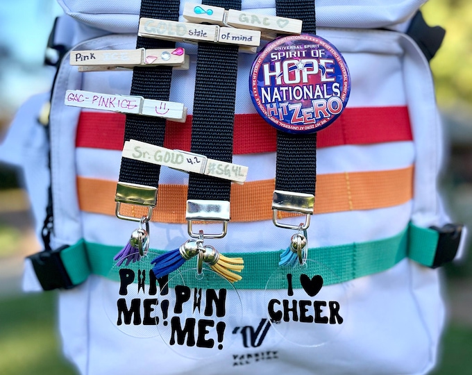 Cheerleading Clothespins Painted Clothespin Glitter Magnets Cheer Pins ...