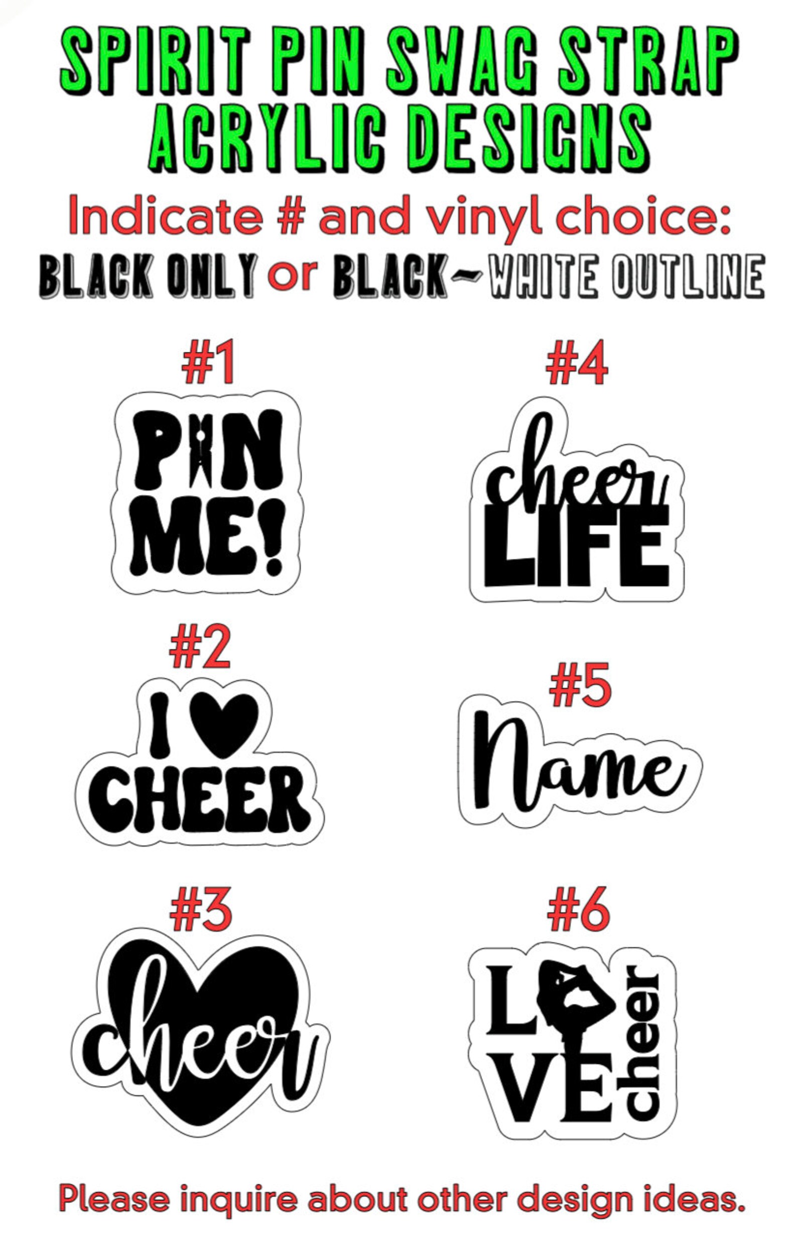 Cheerleading Spirit Pin Swag Strap - Etsy