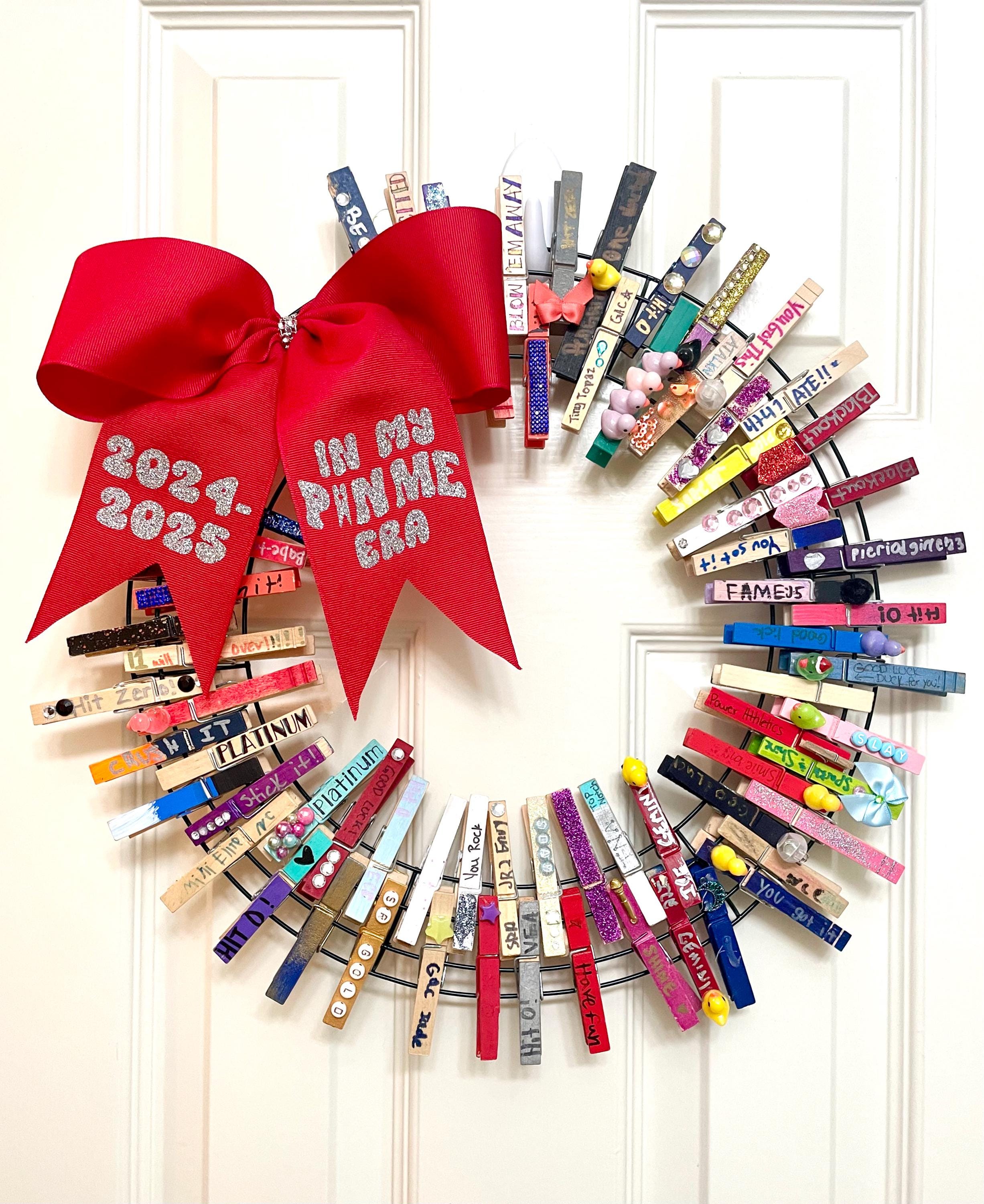 Large Spirit Pin Display Wreath With Personalized Ribbon - Etsy