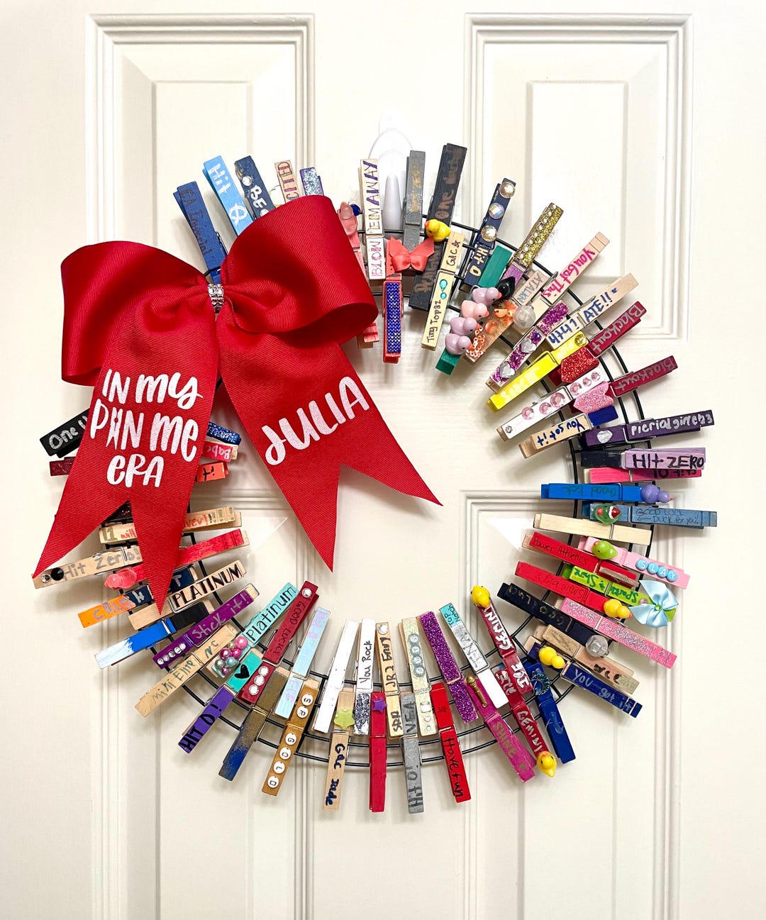 Large Spirit Pin Display Wreath With Personalized Ribbon - Etsy