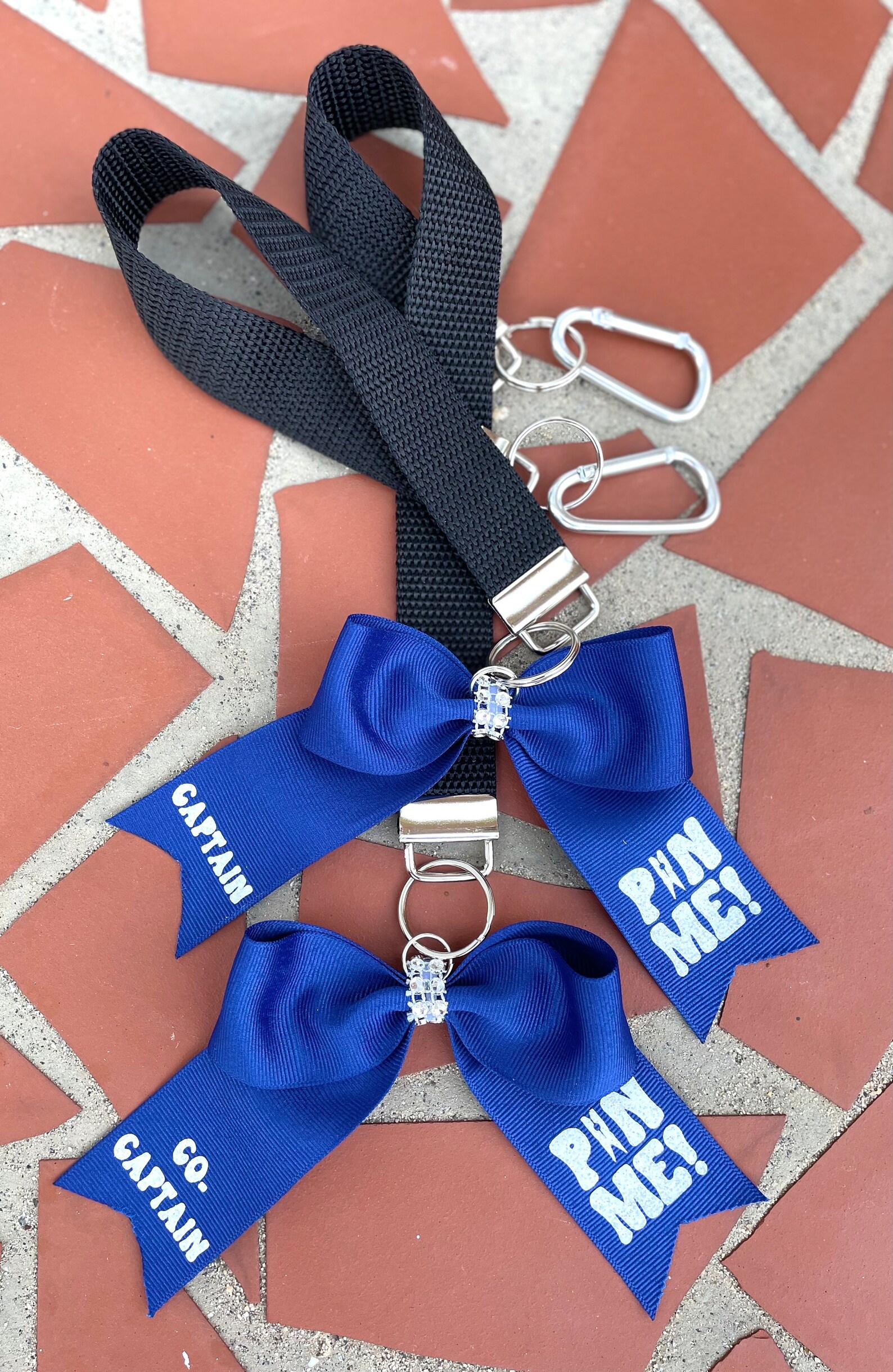 All Sport/cheer Bow Spirit Pin Swag Strap - CLICK ON PERSONALIZATION ...