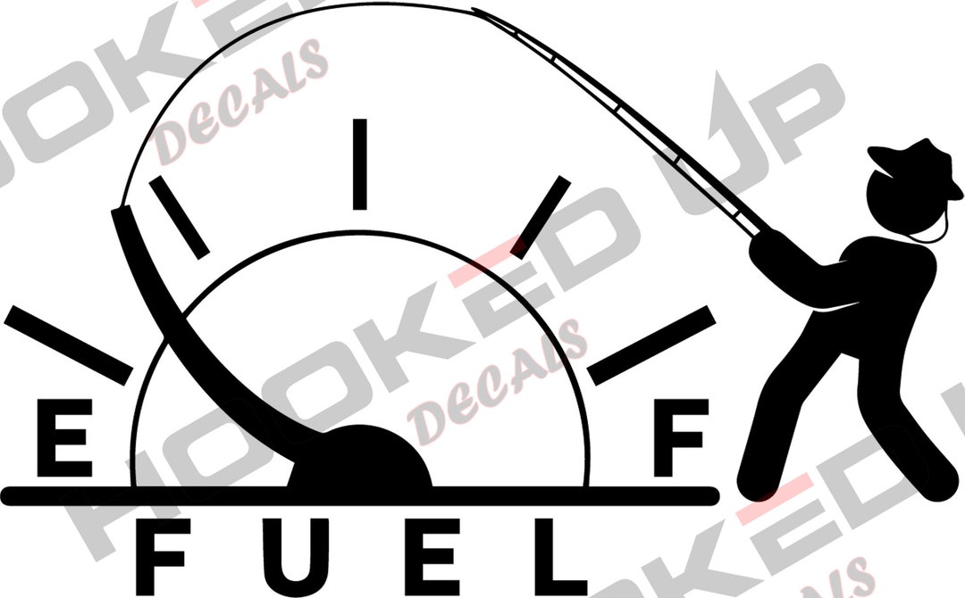 Fishing Fuel Gauge Indicator Vinyl Transfer Decal - Etsy