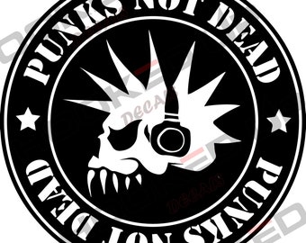 Punks Not Dead Vinyl Decal - Etsy