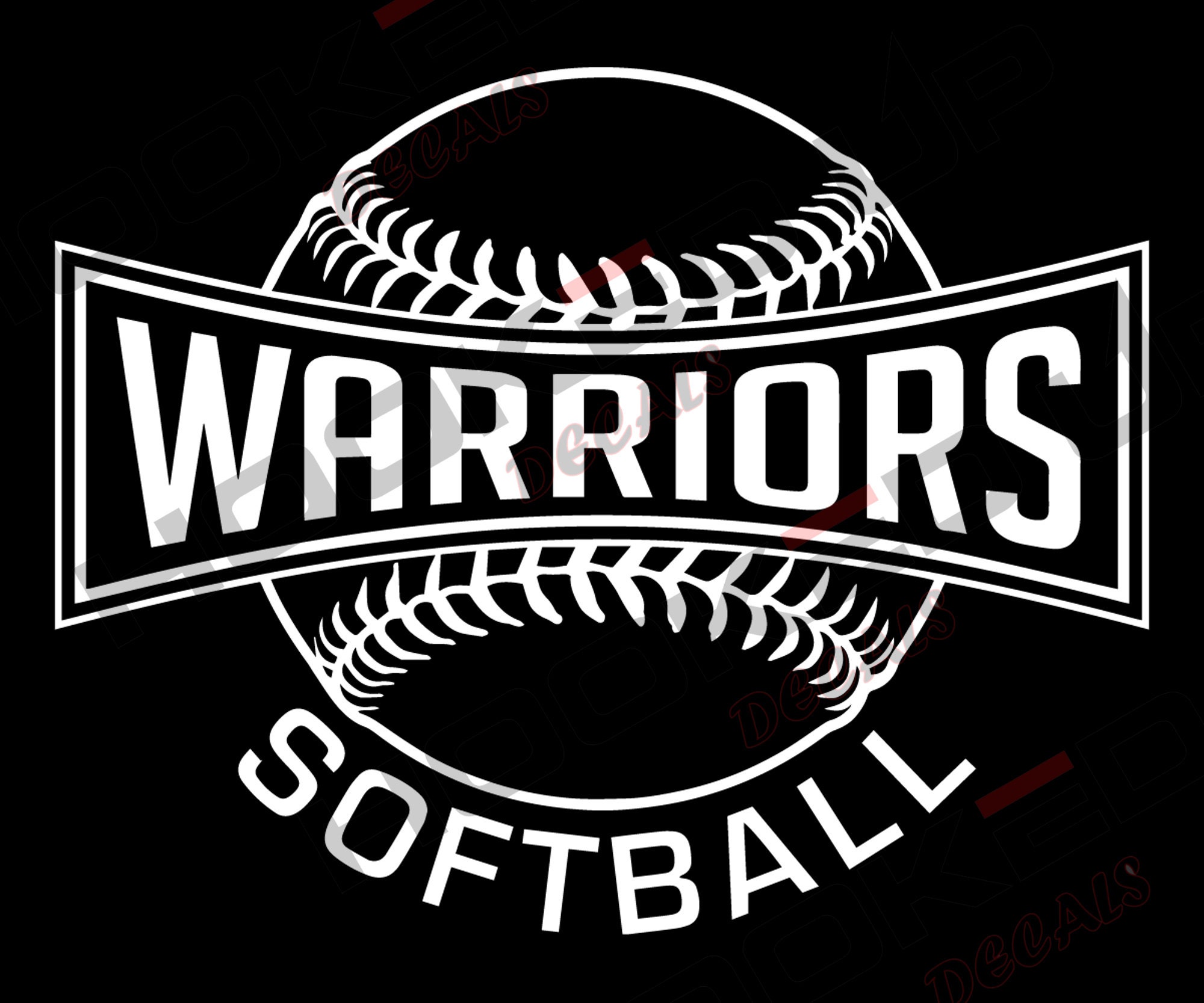 Warriors Softball Vinyl Transfer Decal - Etsy