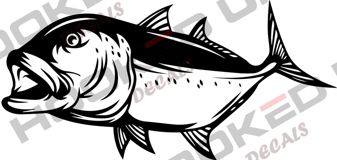 Giant Trevally Vinyl Transfer Decal - Etsy